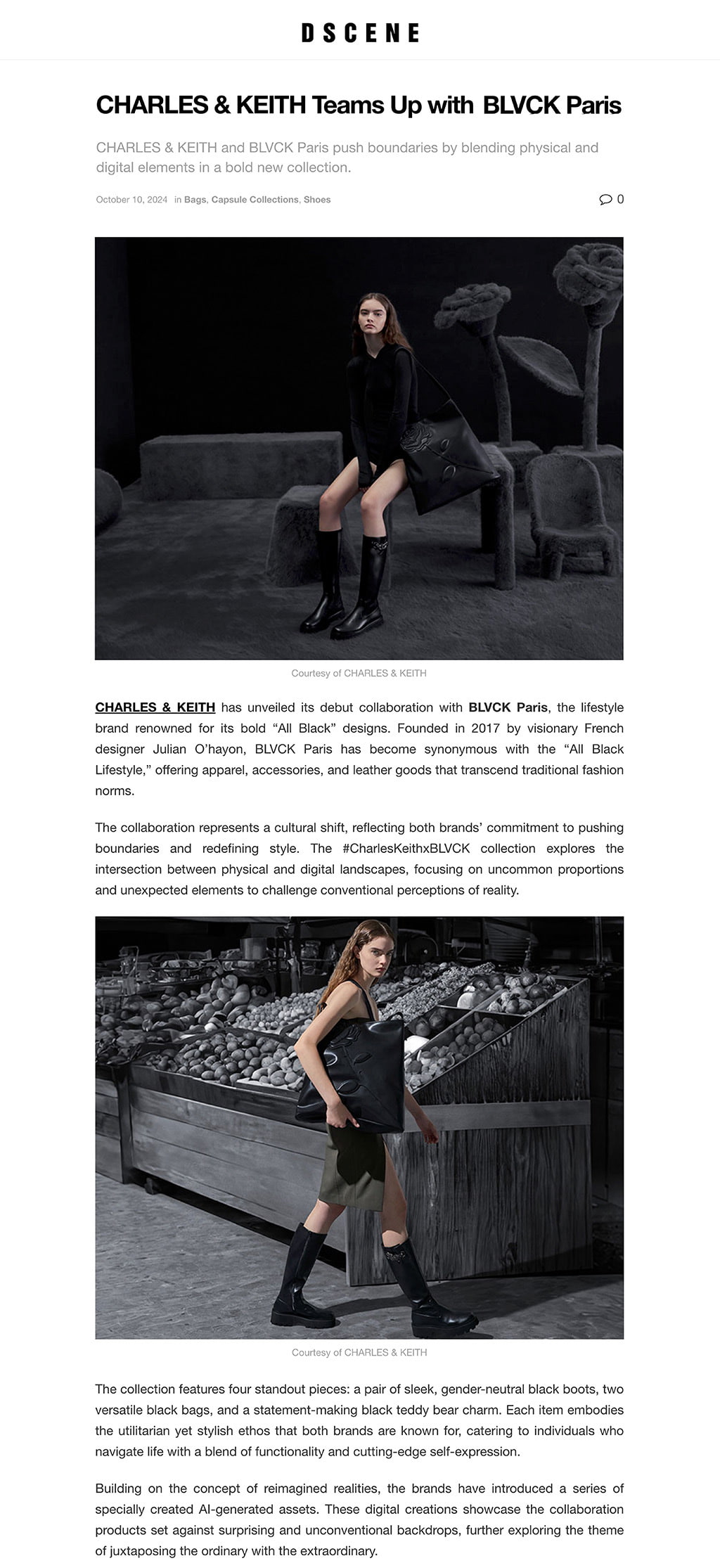 CHARLES & KEITH x BLVCK in DSCENE Magazine - CHARLES & KEITH DE