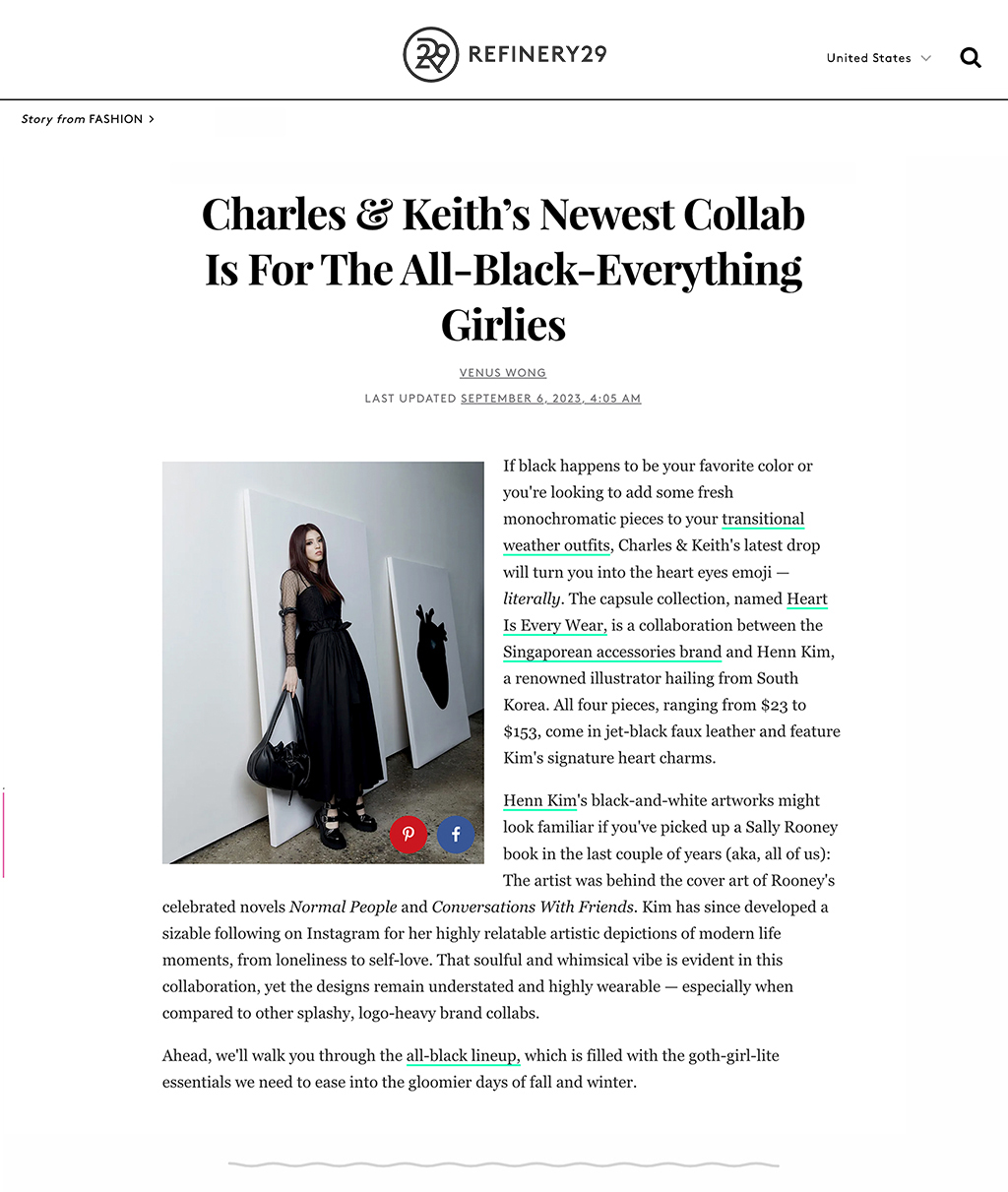 CHARLES & KEITH X Henn Kim Collaboration in Refinery29 - CHARLES & KEITH LT