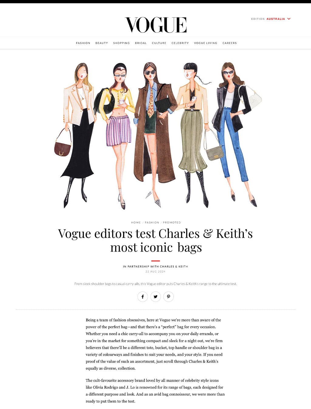 Vogue Australia Editors Test Out CHARLES & KEITH Bags - CHARLES & KEITH DE