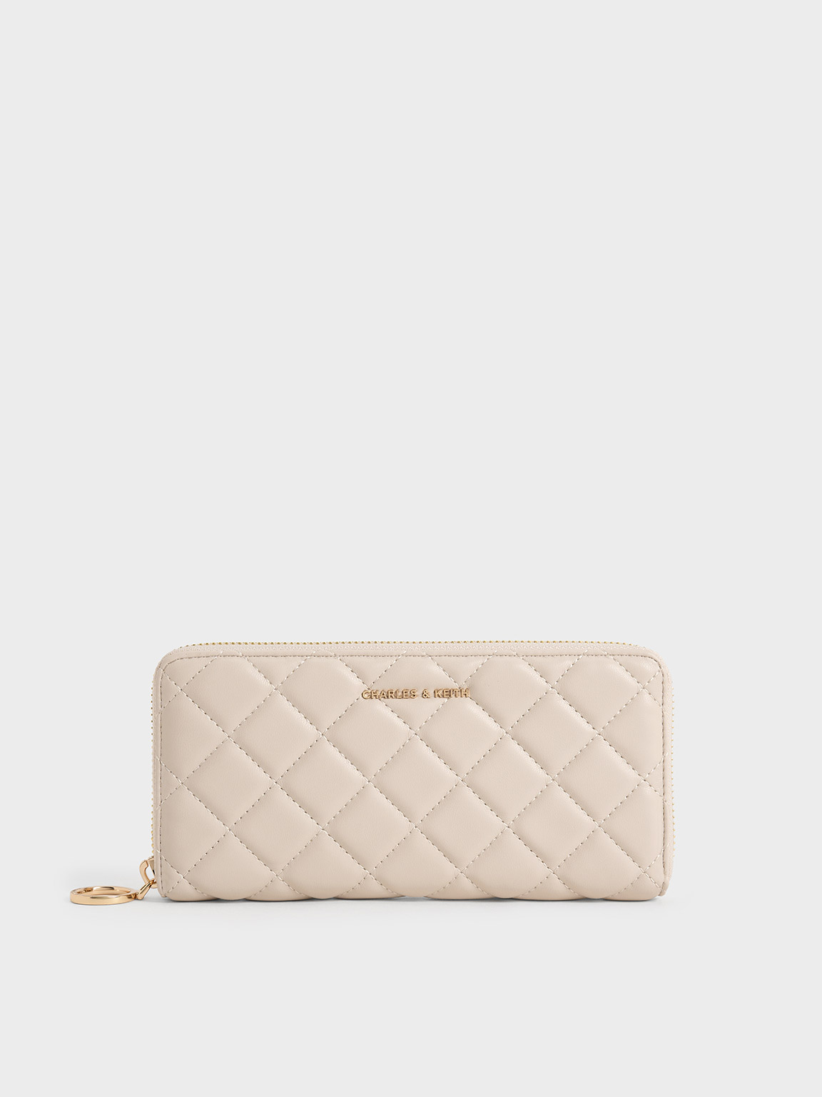 Cartera larga Cressida acolchada - Avena - CHARLES & KEITH EU