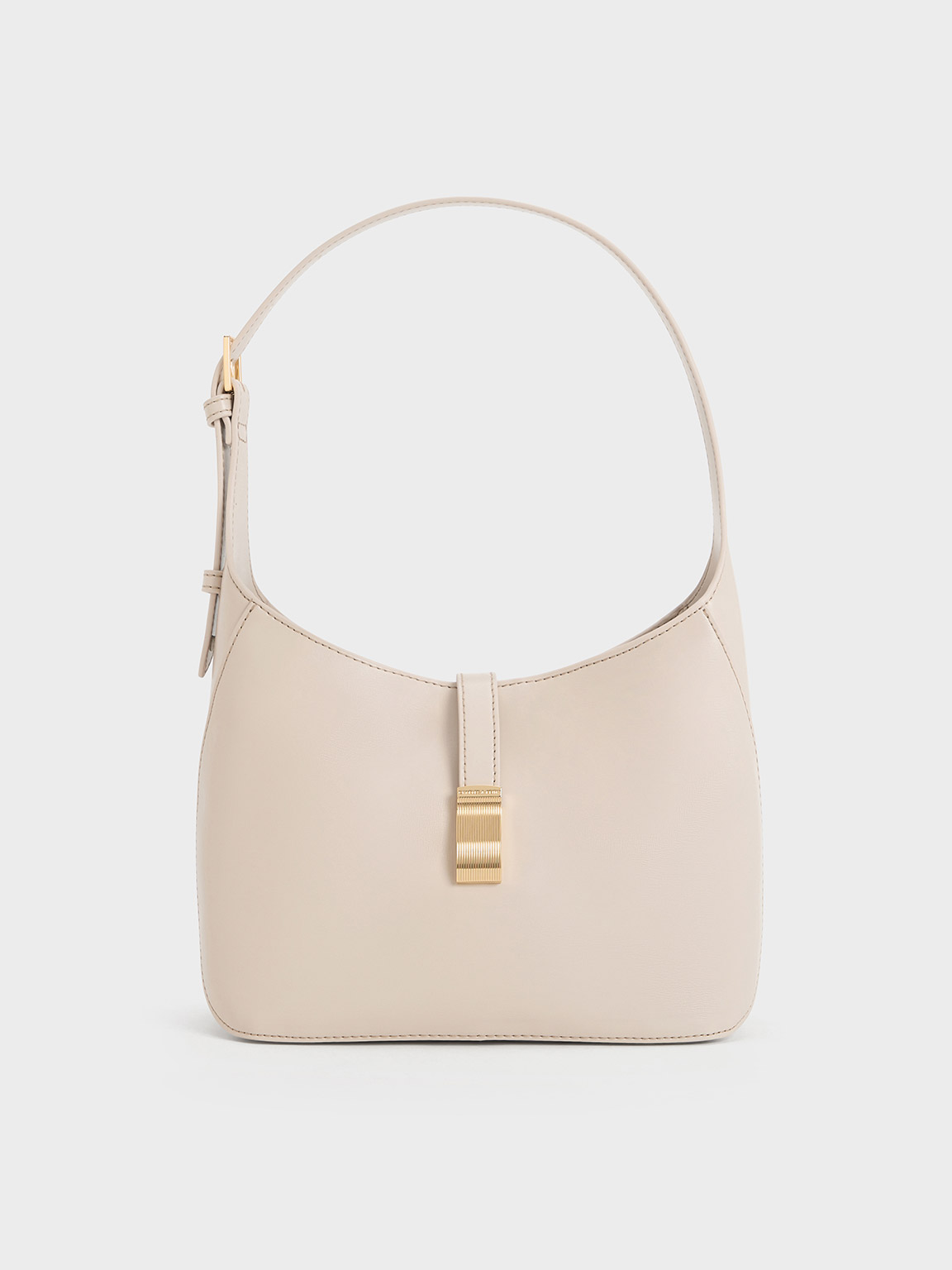 Bolso Wisteria con tira tipo cinturón - Avena - CHARLES & KEITH EU