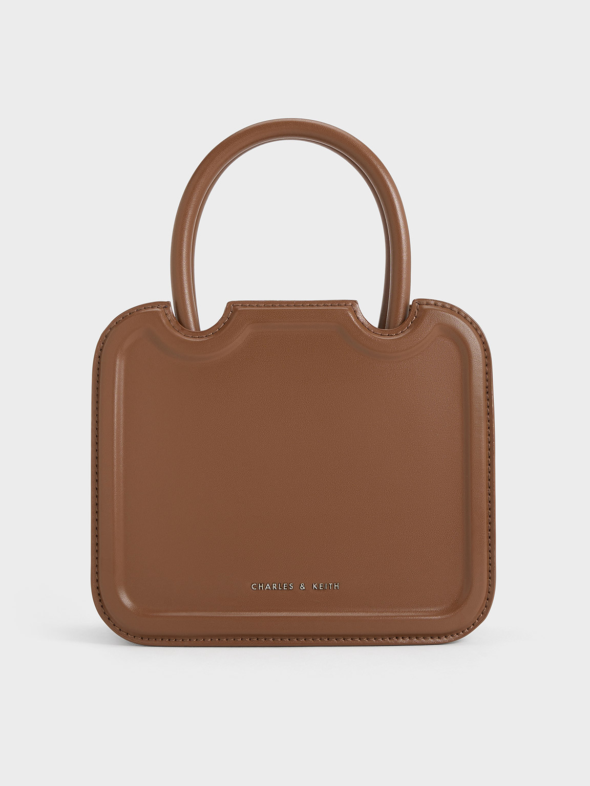 Chocolate Perline Sculptural Tote Bag - CHARLES & KEITH GR