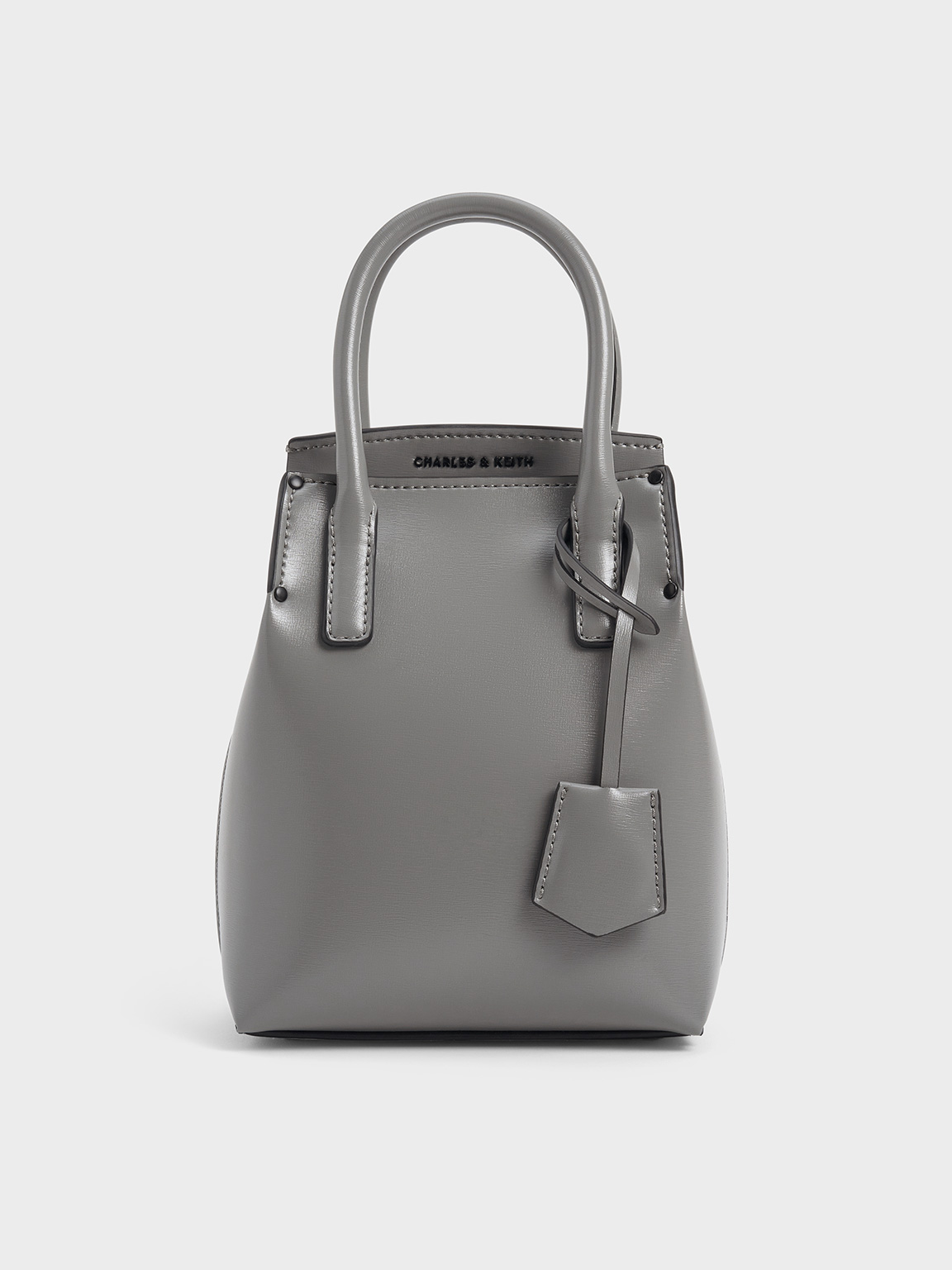 Bolso alargado Rene con asa superior - Gris - CHARLES & KEITH EU