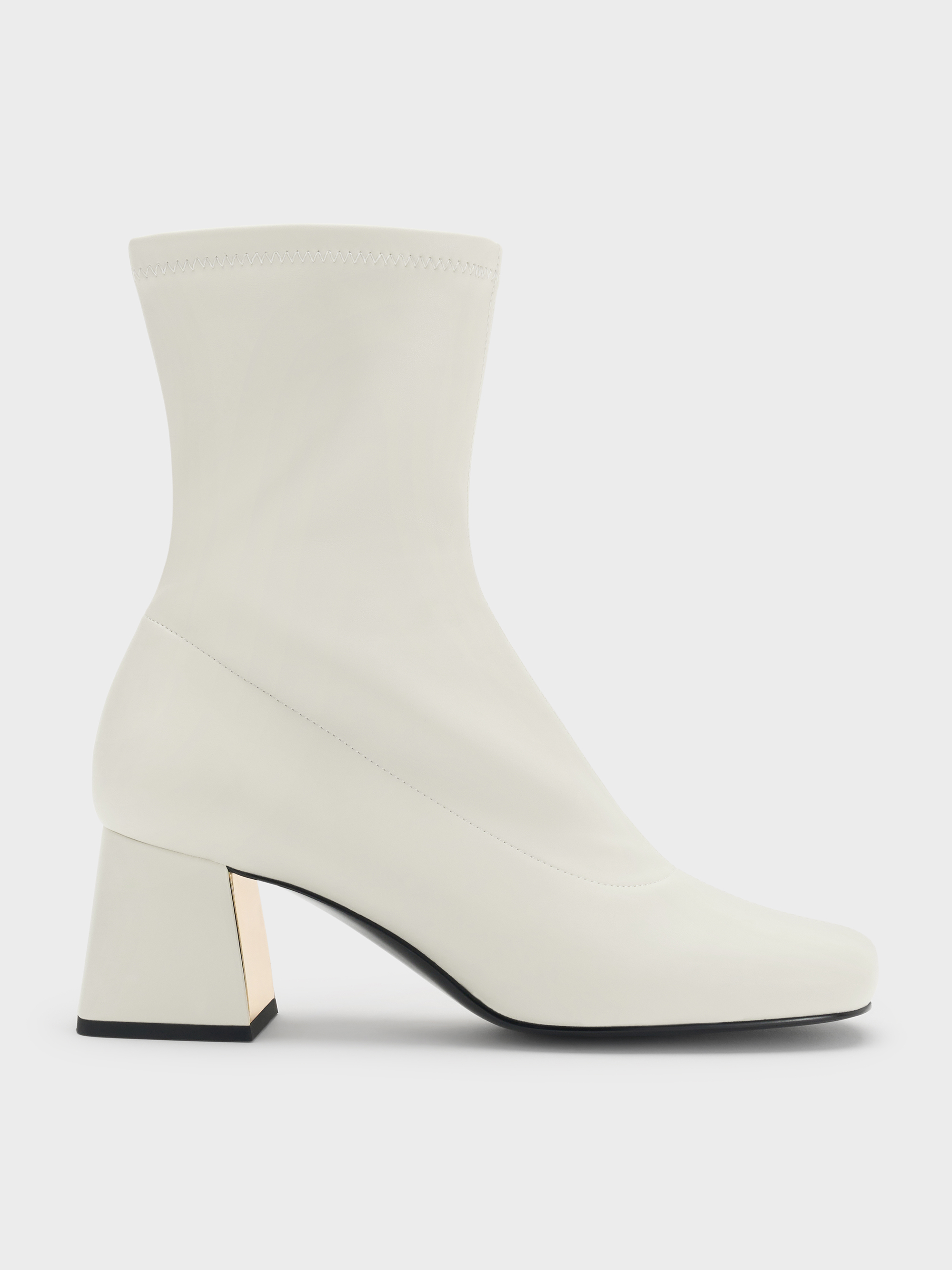 Jully metallic enkellaarzen met trapezehak - CHARLES & KEITH NL