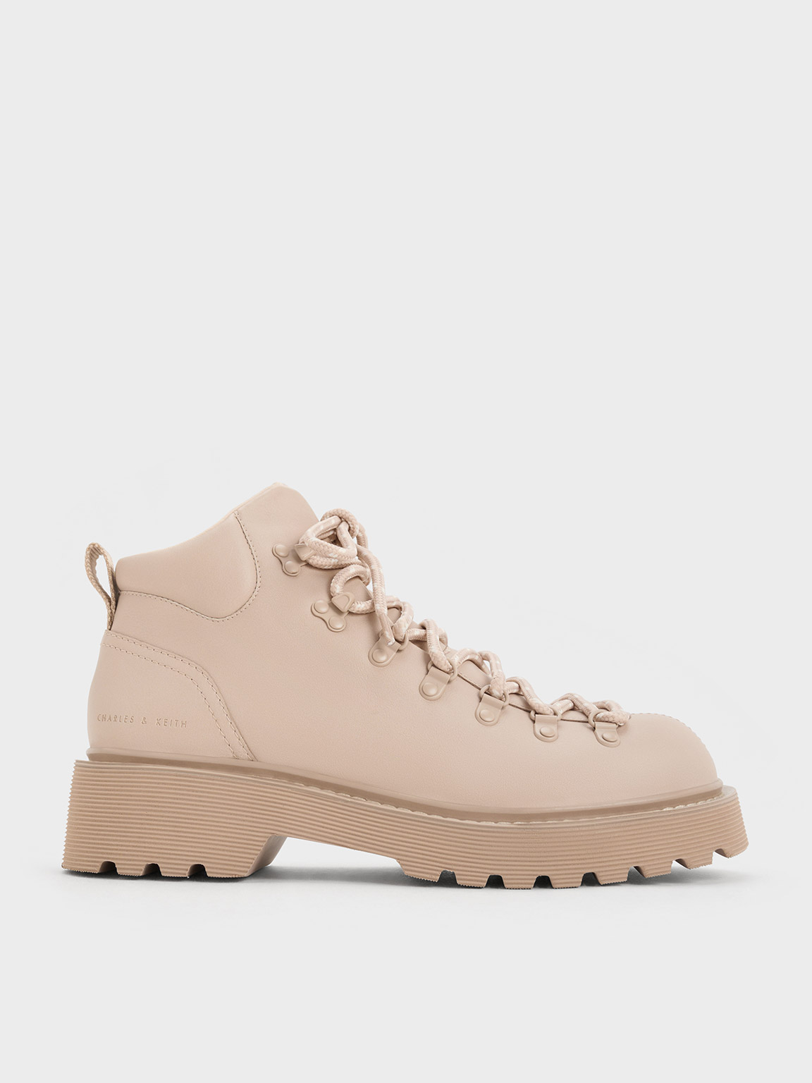 Bottines à lacets Indra beiges - CHARLES & KEITH FR