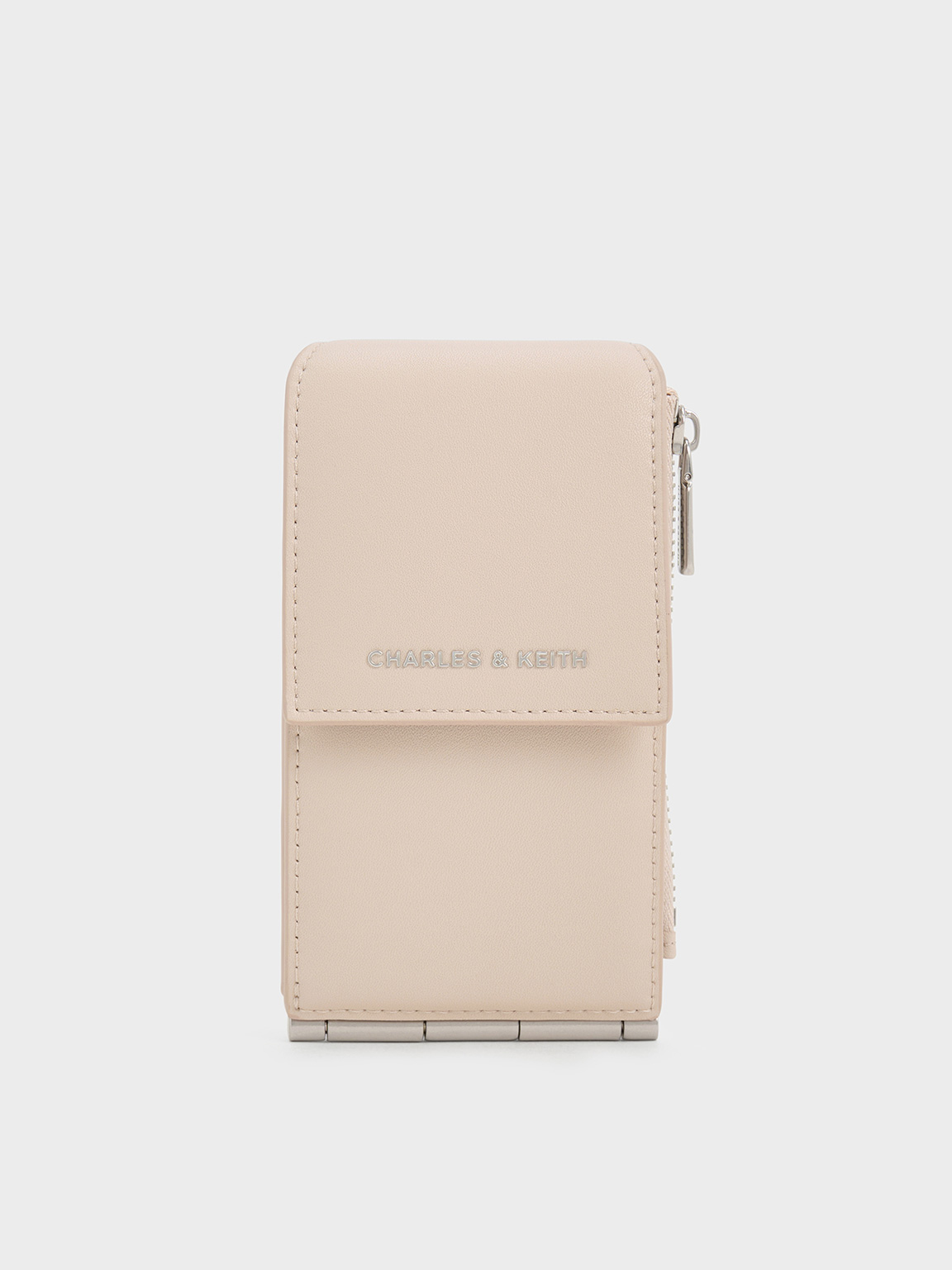 Tarjetero plegable Calla con cremallera - Avena - CHARLES & KEITH EU