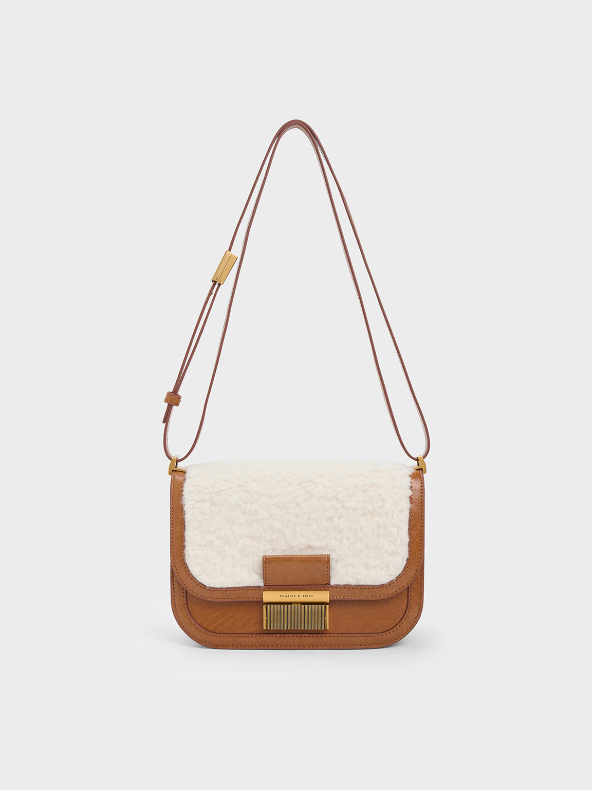 Multicoloured Furry Charlot Bag - CHARLES & KEITH EE