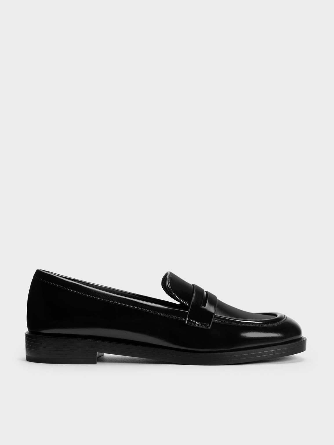 Mocassins Gretel noirs boxés - CHARLES & KEITH FR
