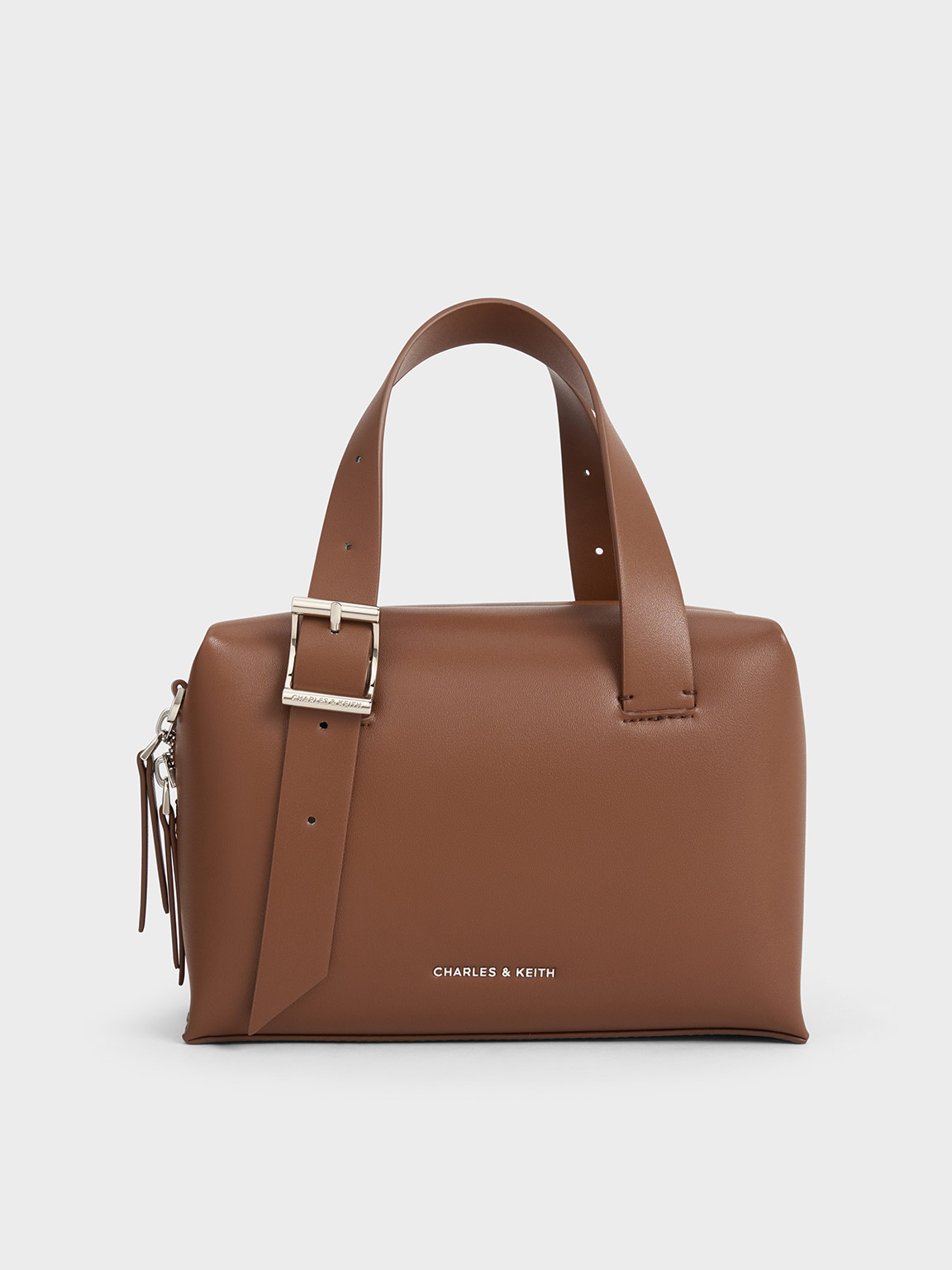 Chocolate Marceline Bowling Bag - CHARLES & KEITH GR