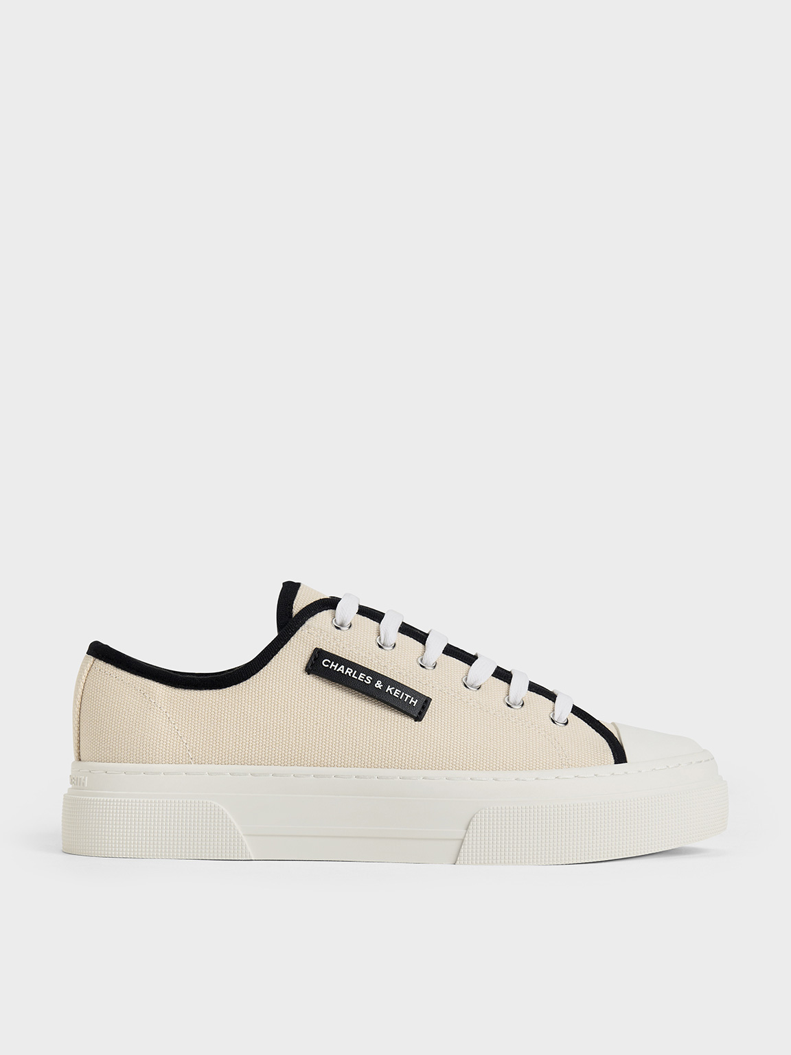 Multicoloured Kay Canvas Low-Top Sneakers - CHARLES & KEITH EE