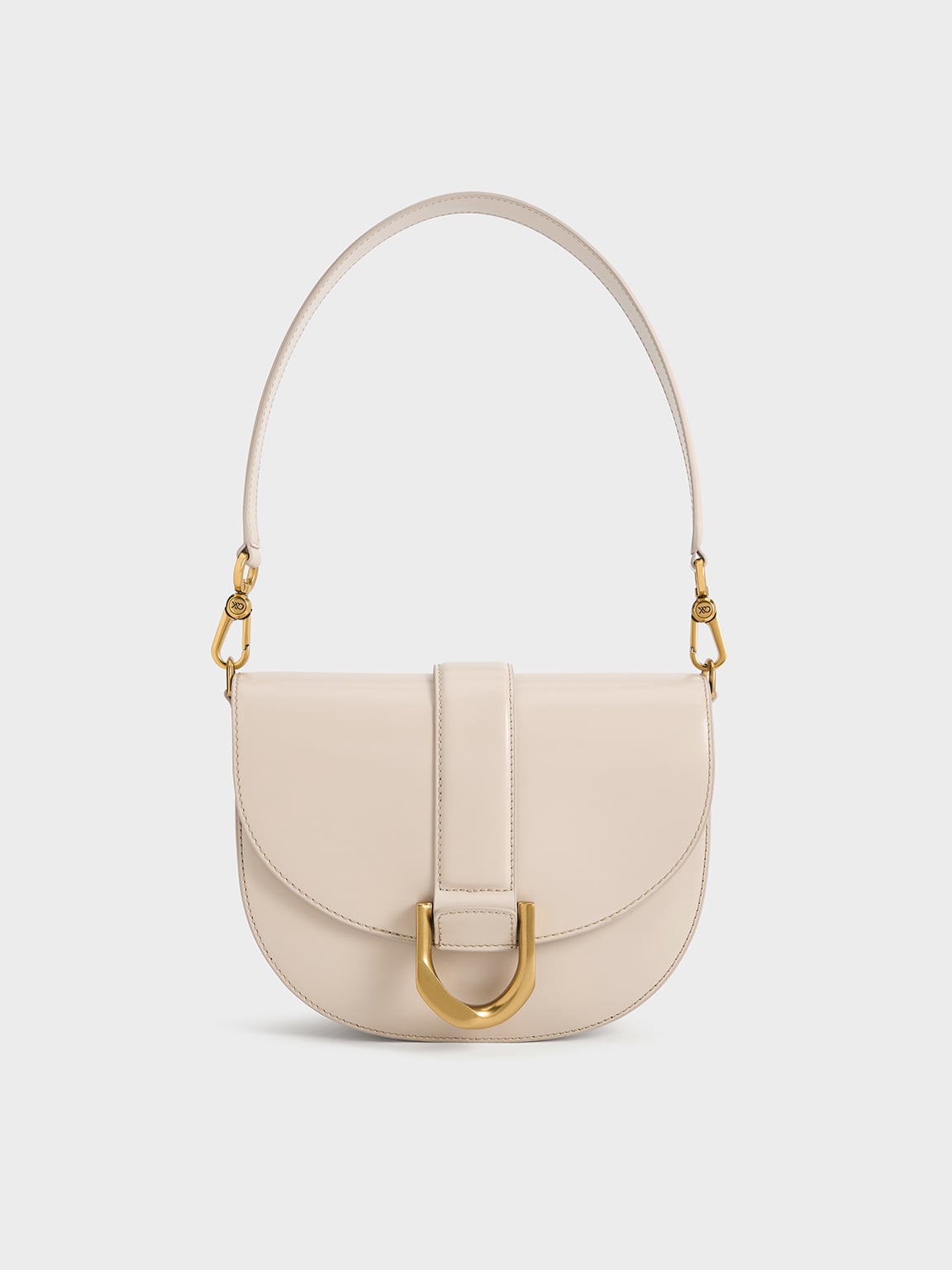 Gabine Satteltasche aus Leder - Hafer - CHARLES & KEITH DE