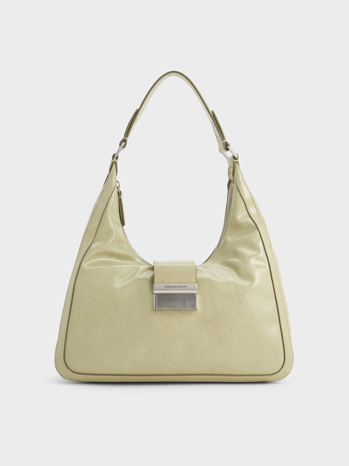 Sac hobo Charlot vert sauge - CHARLES & KEITH FR